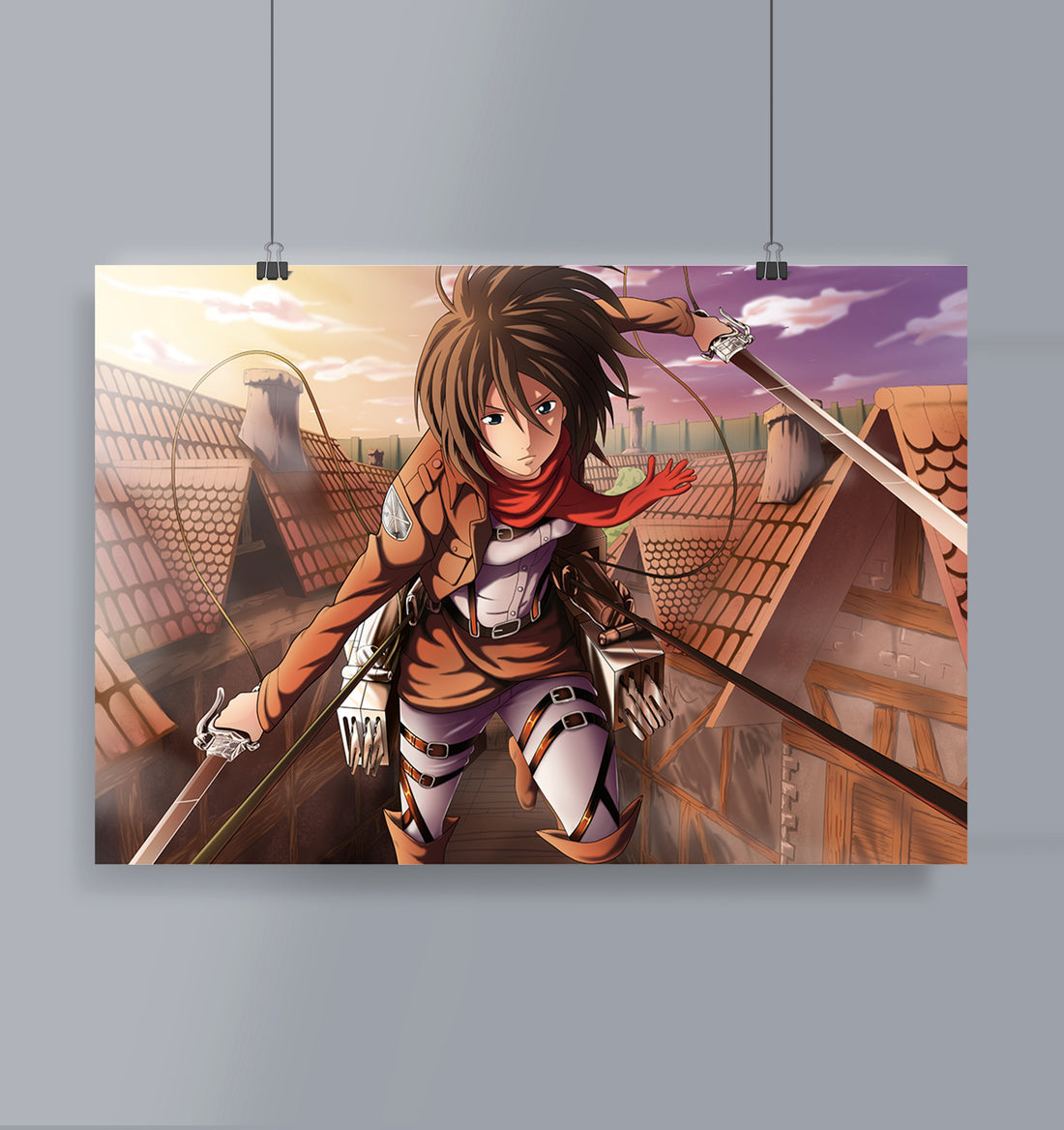 Mikasa Poster 3 Landscape Attack on Titan – Mangastore